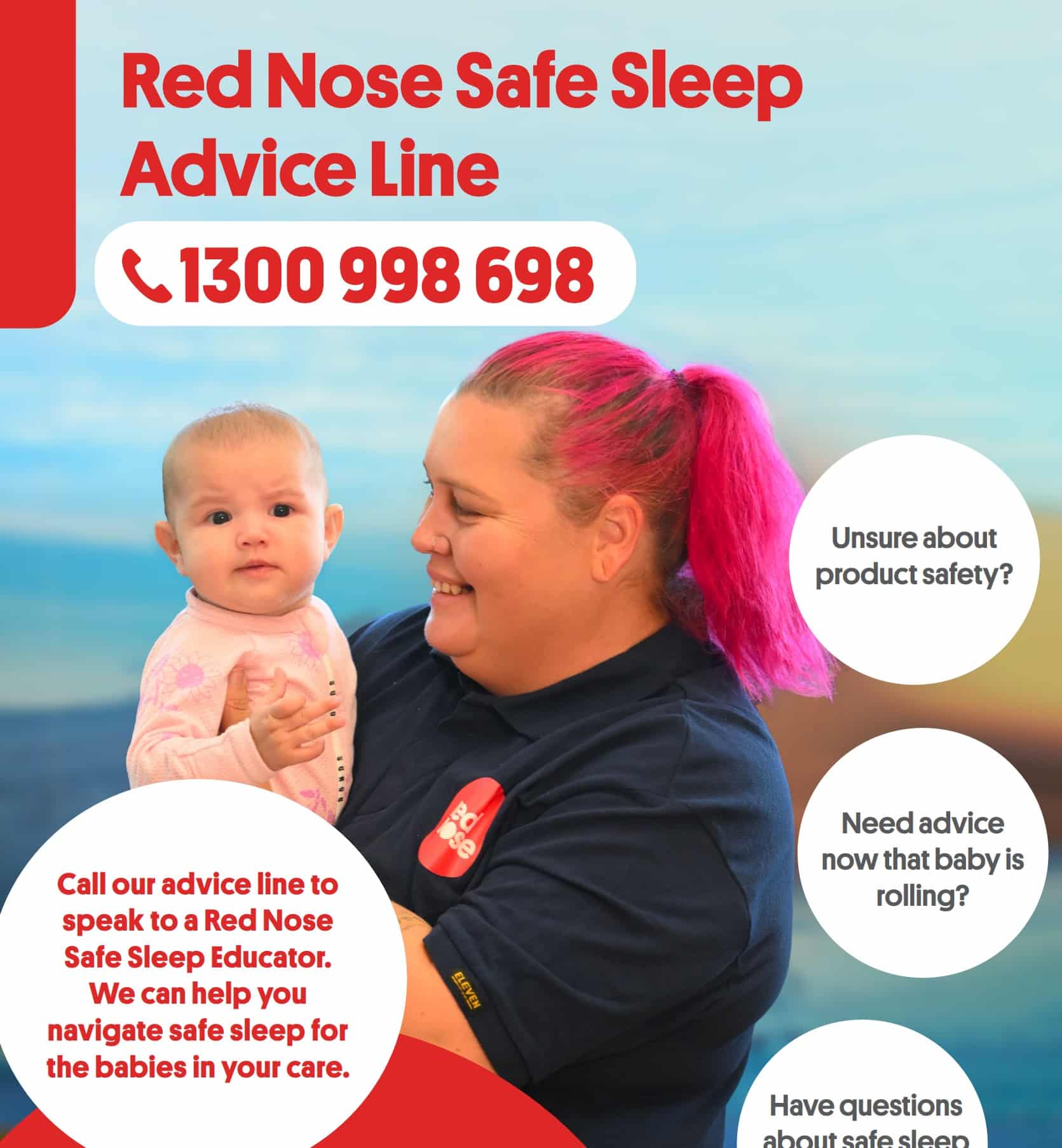 First Nations Advice Line Poster | Red Nose Australia